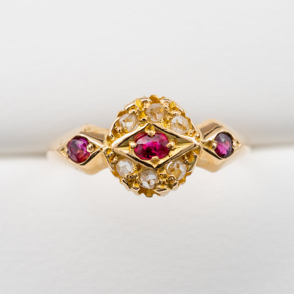 Ruby Rose Cut Diamond Ring: With Gorgeous Natural Rubies!