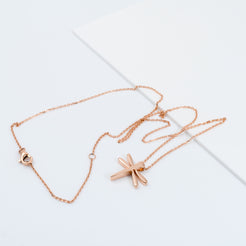 Rose Gold Dragonfly Necklace | 9ct Pendant with Chain Options
