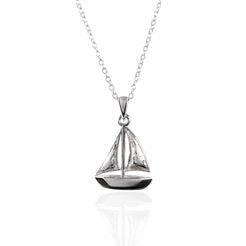 Sailing Boat Necklace – Sterling Silver Ocean Jewellery
