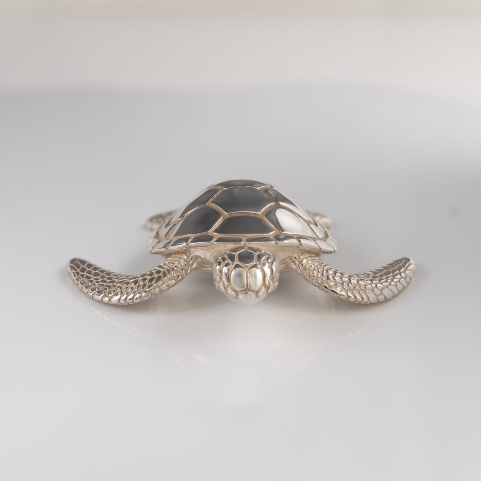 Sterling Silver Sea Turtle Figurine – 33mm