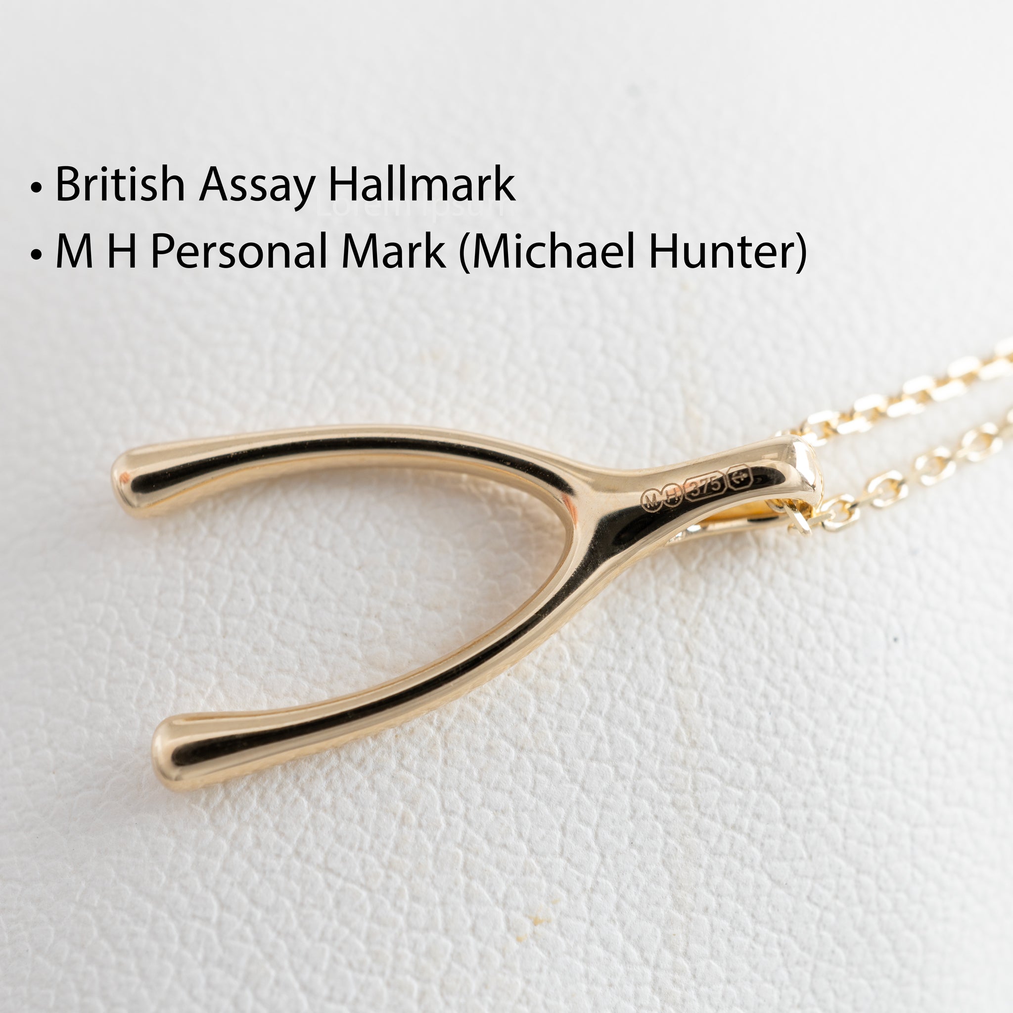 9ct Gold Wishbone Necklace | Symbol of Good Luck and Hope